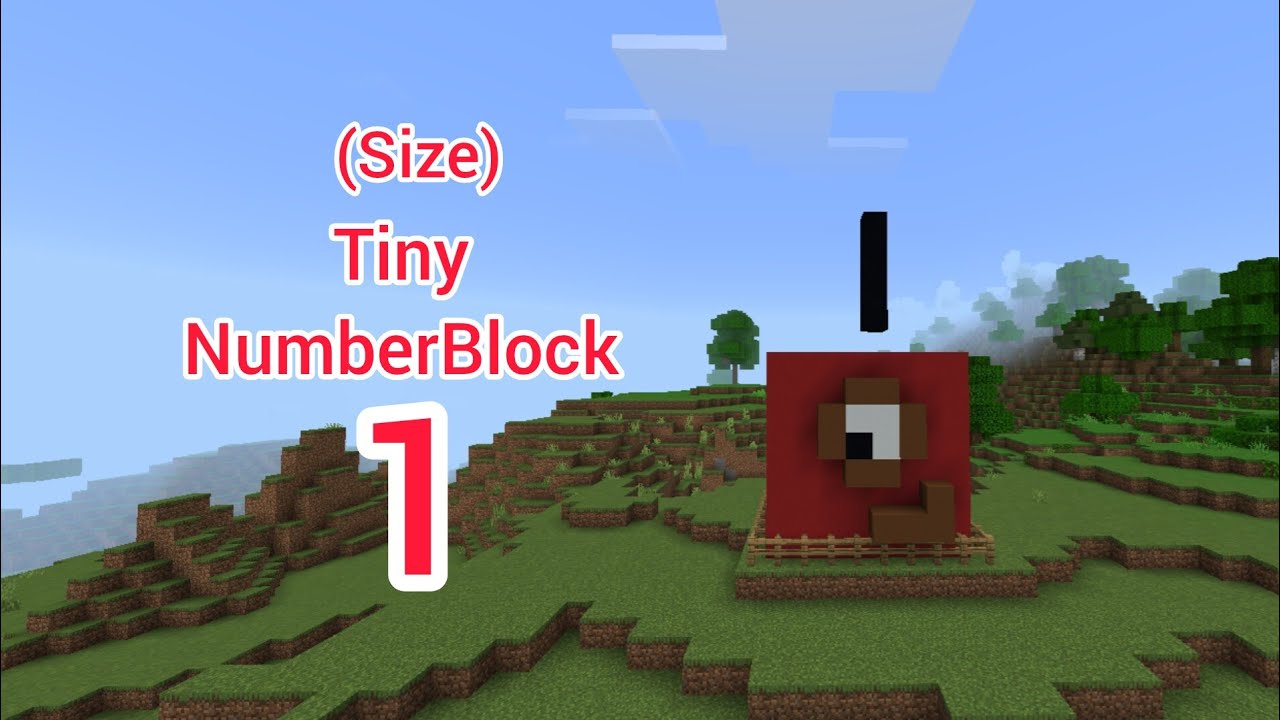 I Built Tiny NumberBlock 1 In Minecraft (Size Series) - YouTube