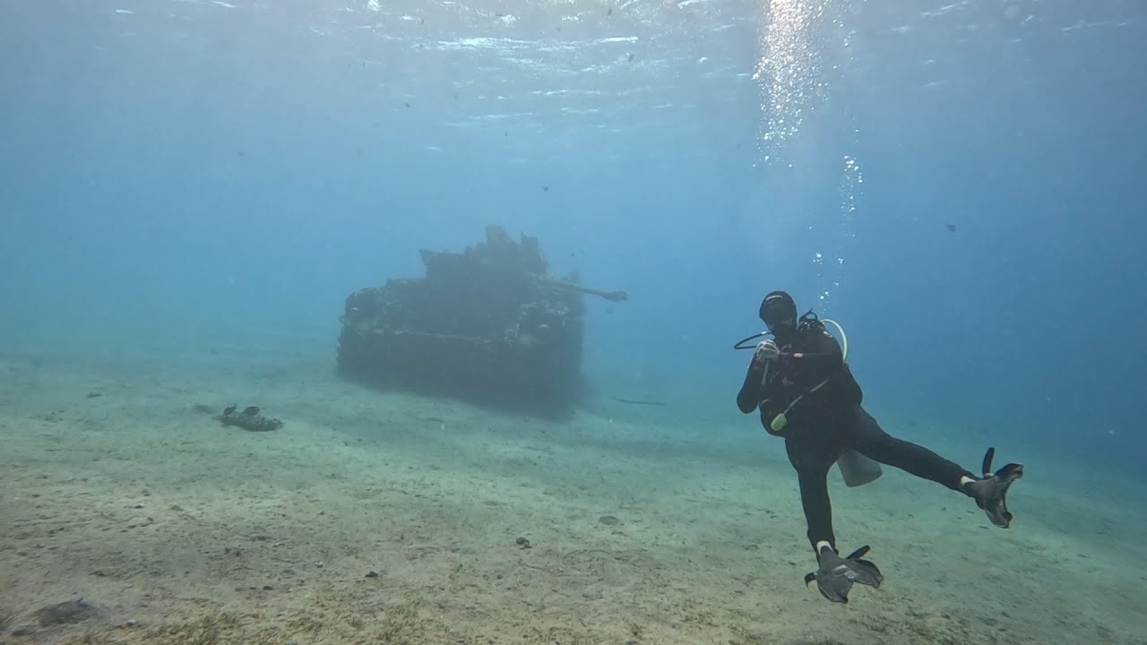 Diving the tank in Aqaba, Jordan. - YouTube