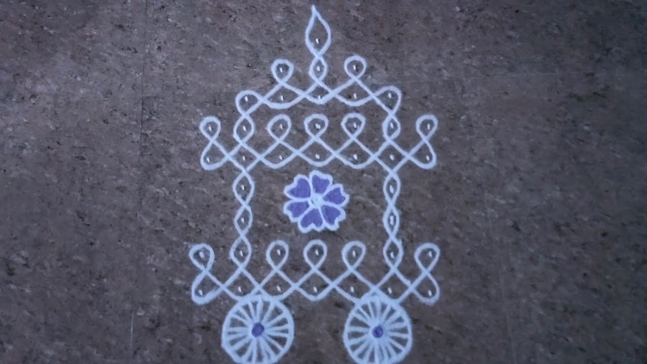 Easy Ther kolam 🍀 festival rangoli designs - YouTube
