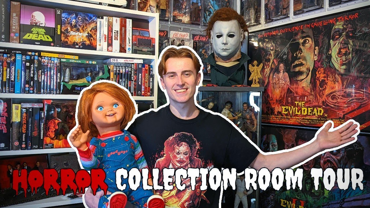 HORROR COLLECTION ROOM TOUR 2023! Figures, Statues, Masks, Props and ...