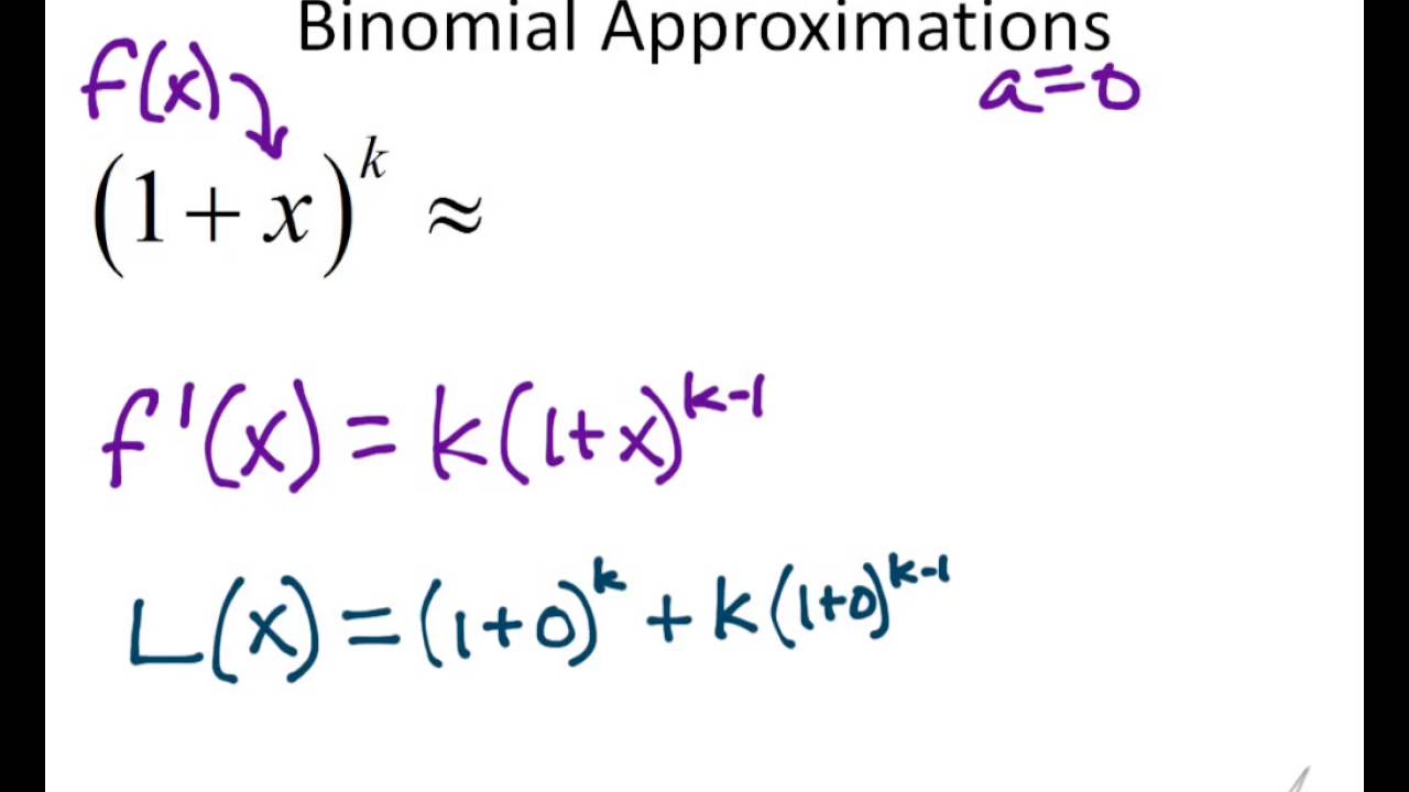 Linearization: Binomial Approximations - Youtube
