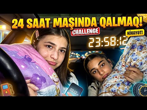MAŞINDA 24 SAAT😰🍔|Nuray Əlizadə