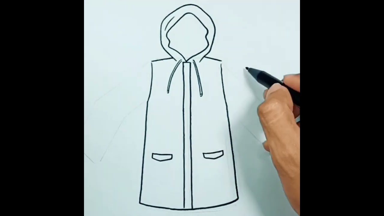 Easy Drawing Rain Coat #shorts - YouTube