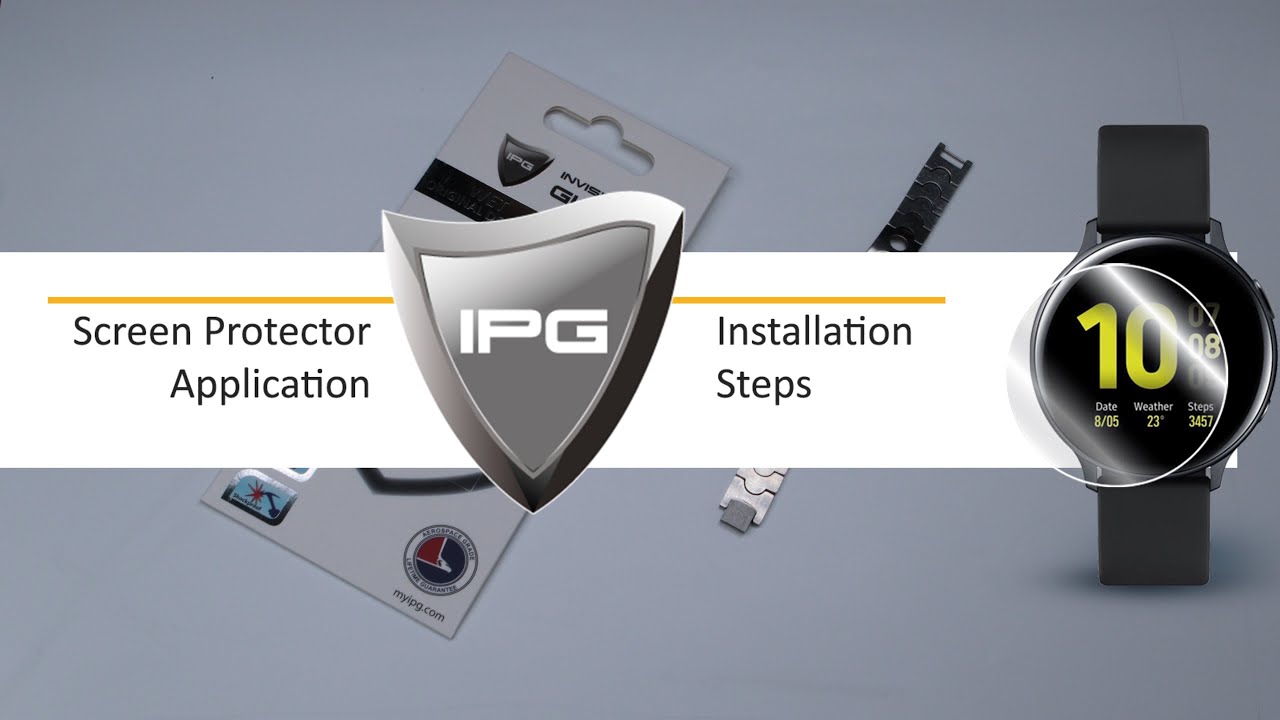 IPG Universal Round Watch Screen Protector Installation - YouTube