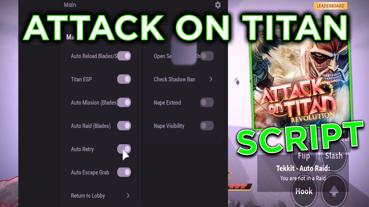 Attack on Titan Revolution Script - Auto Farm, Auto Mission, ESP, Auto ...