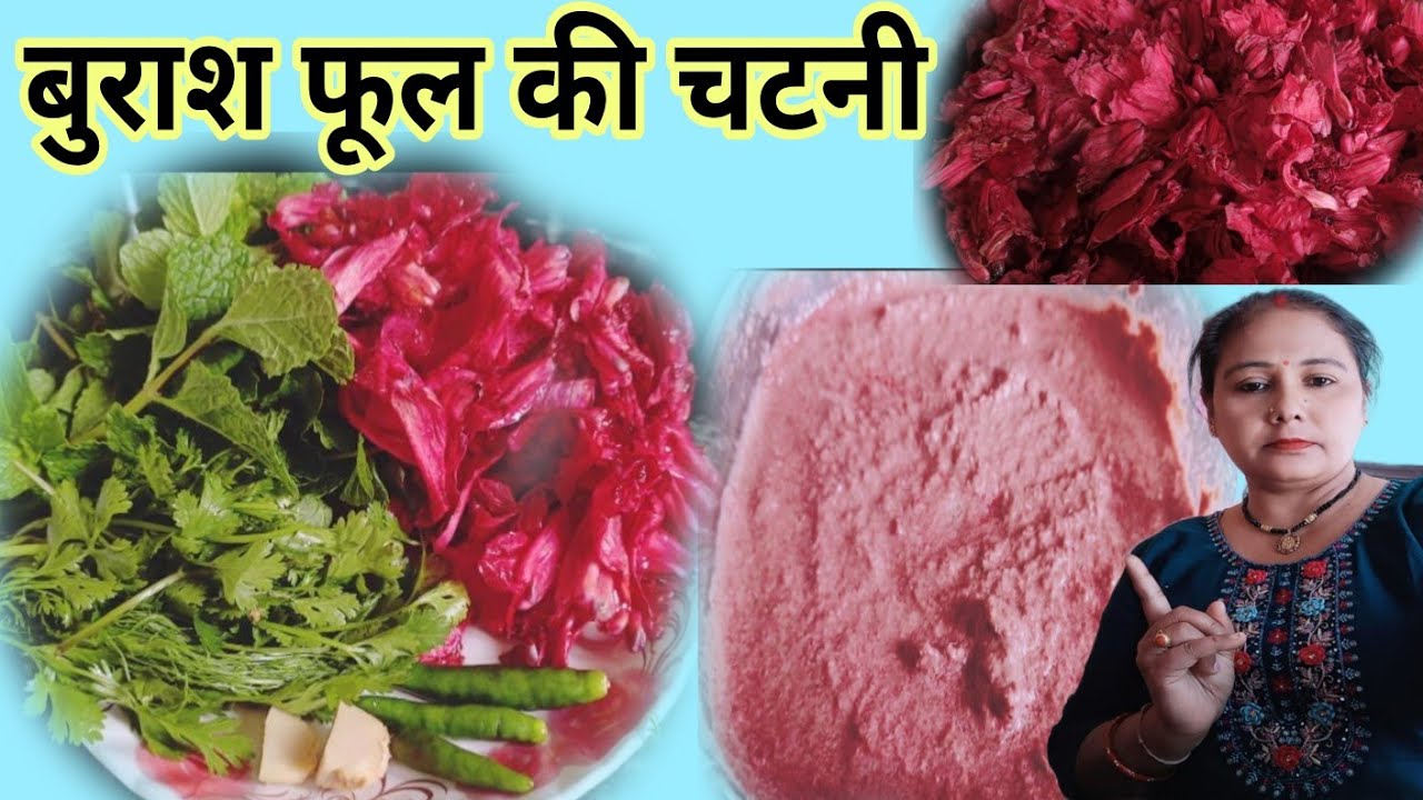 बुराश फूल की चटनी बिल्कुल नया तरीका | Burash ki chtni | new recipe ...