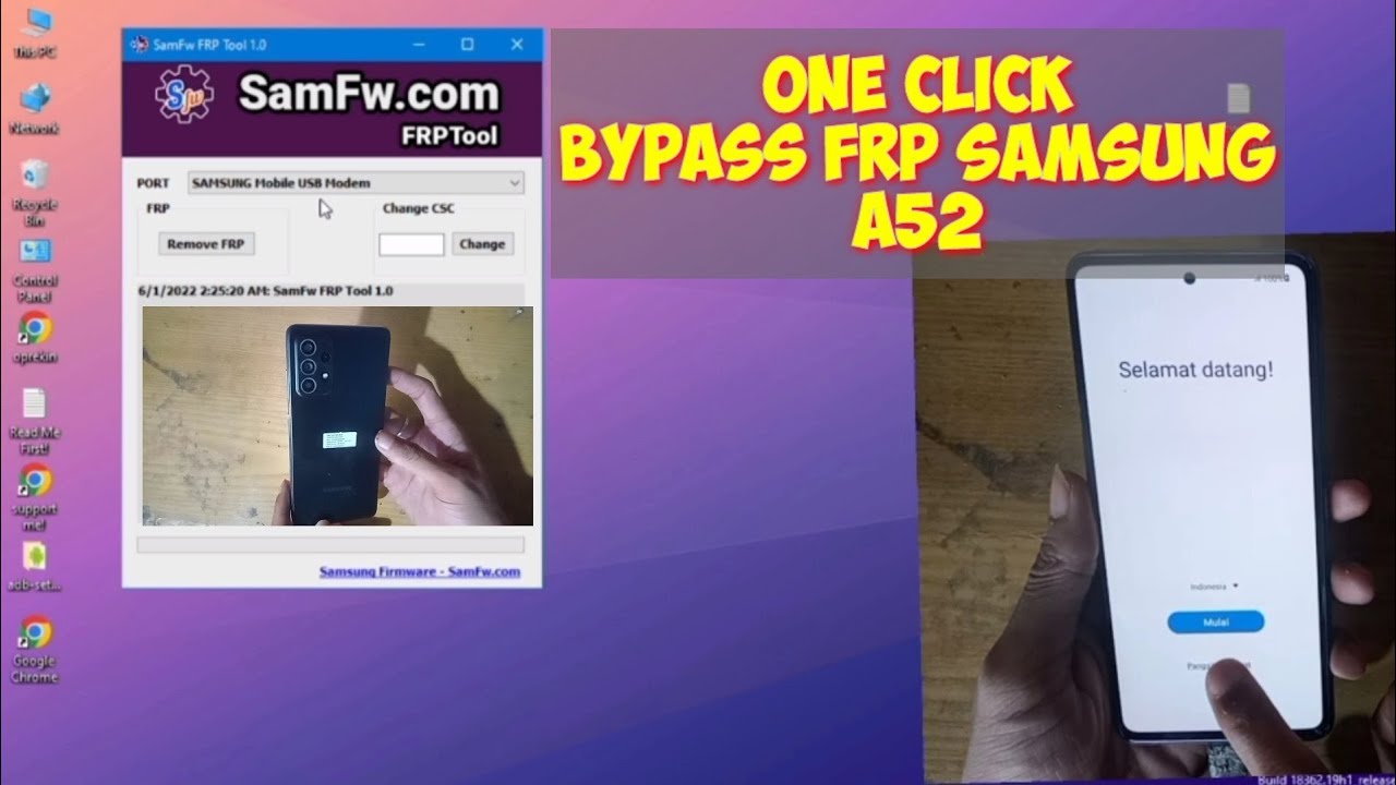 bypass frp samsung a52 - YouTube