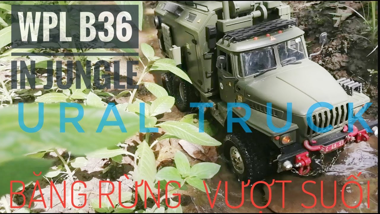 RC CAR WPL B36 URAL MILITARY TRUCK 6x6 IN THE JUNGLE SCALE/WPL B36 BĂNG ...