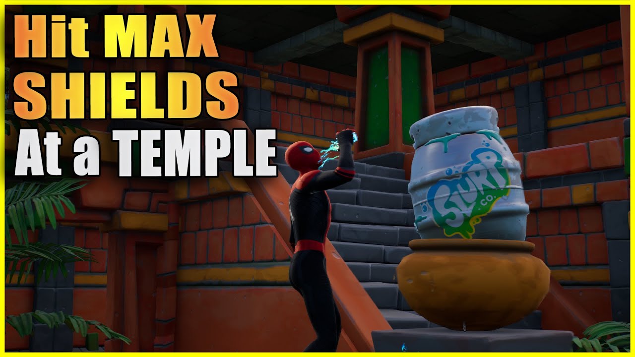 How to Reach Max Shields at a Temple // Fortnite Season 3 Week 3 Quests ...