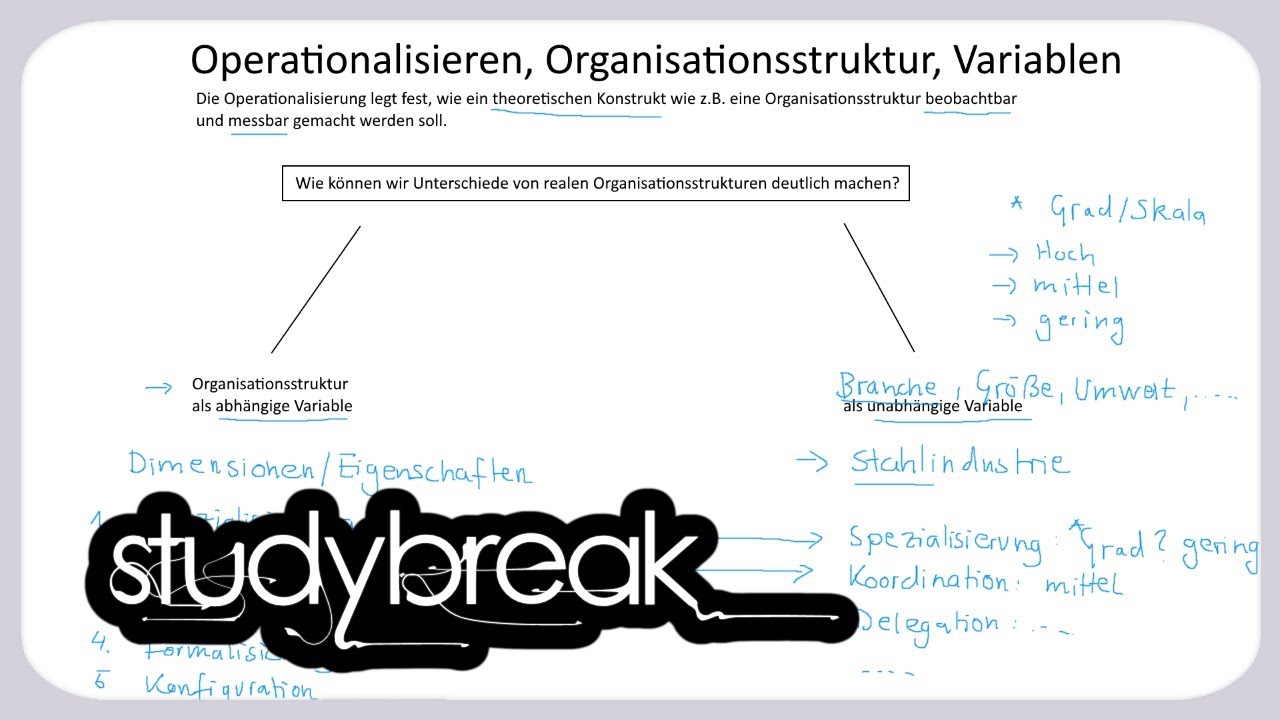 Operationalisieren, Organisationsstruktur, Variablen | Organisation ...