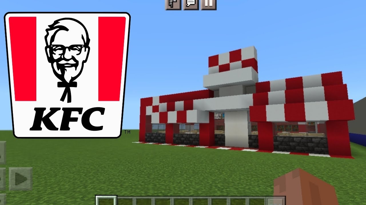 BUILDING A KFC IN MINECRAFT (CITY Restaurant) FAST FOOD #minecraft ...