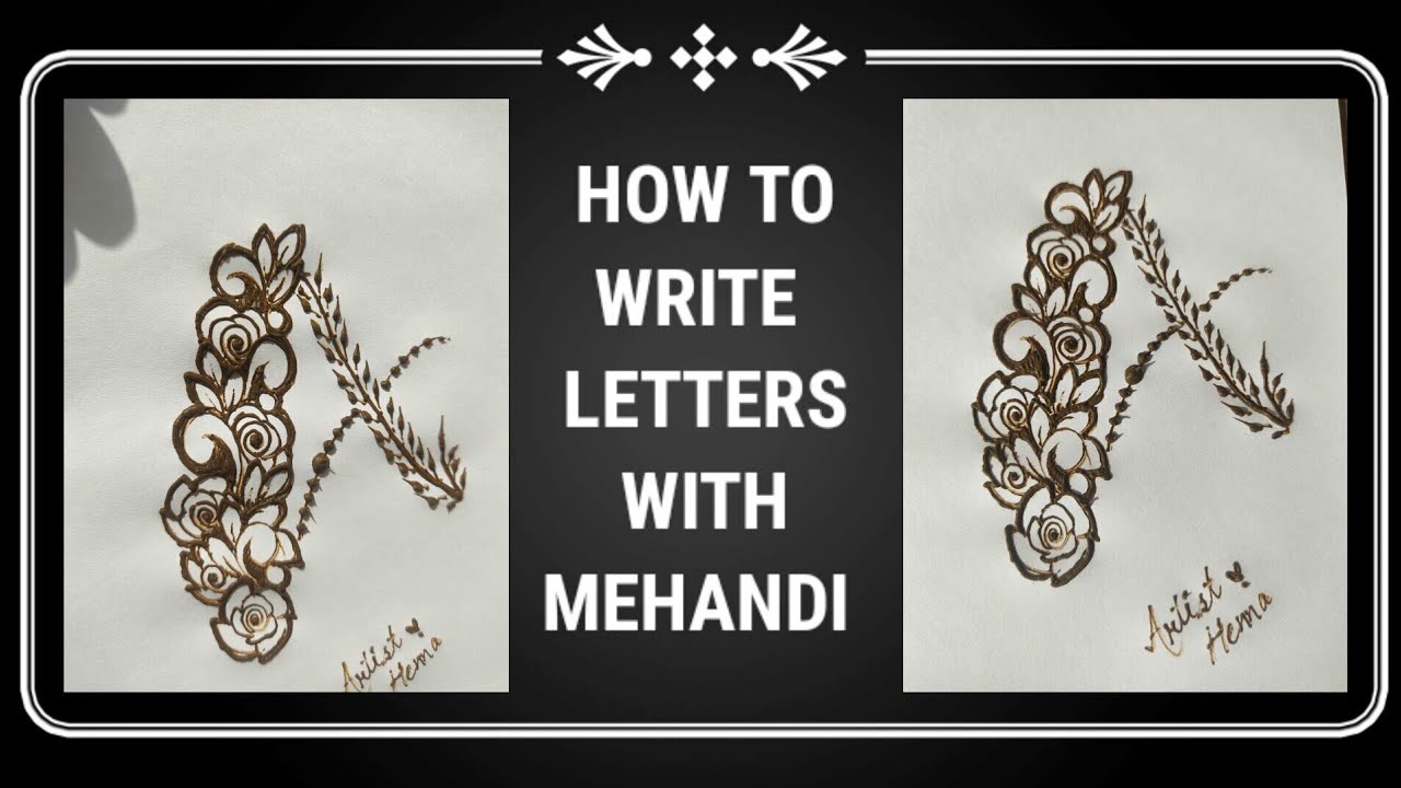 Aalekhan design "A" ️|| with Mehandi - YouTube