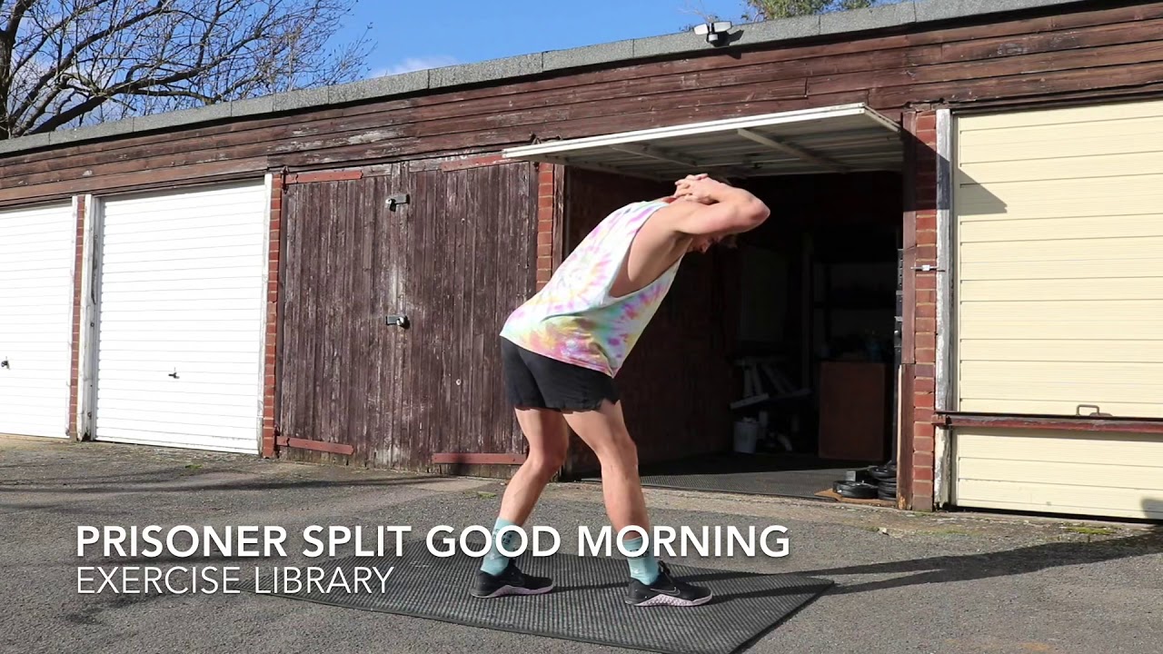 Prisoner Split Stance Good Morning - UNCLE MUSCLE Exercise Library ...