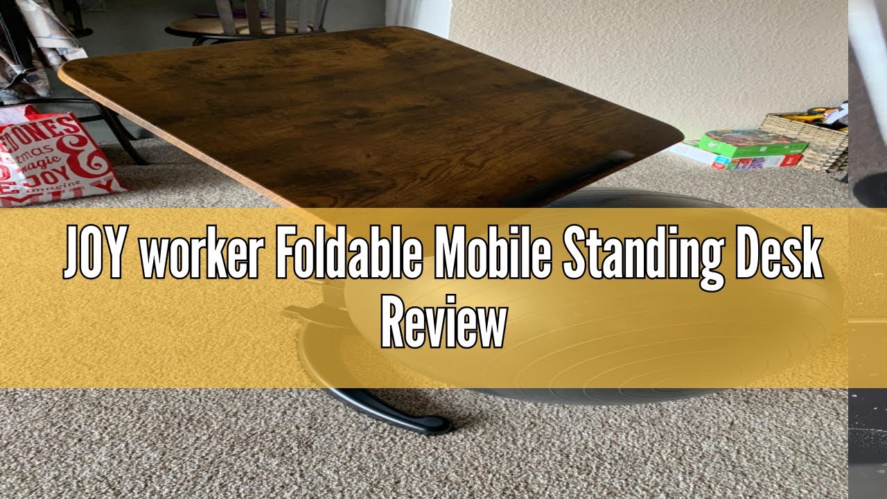 JOY worker Foldable Mobile Standing Desk Review - YouTube