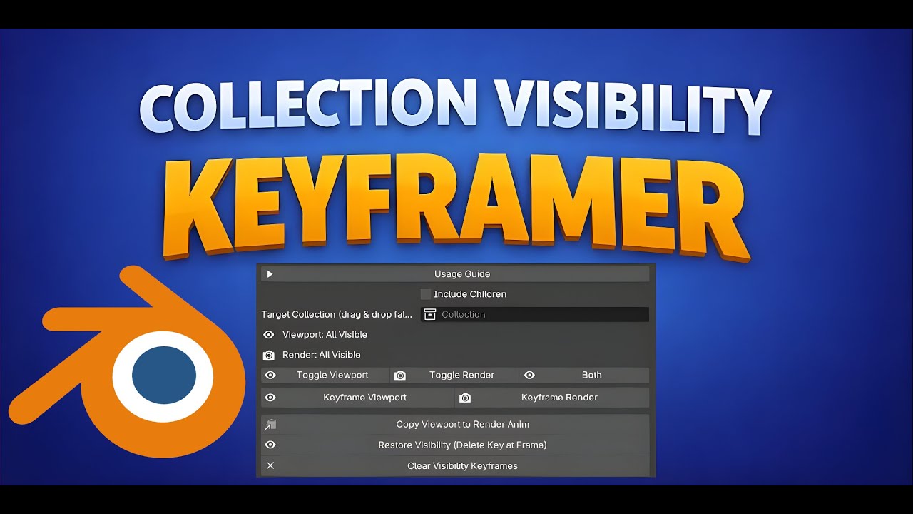 blender Collection Visibility Keyframer Addon I Tutorial Guide - YouTube