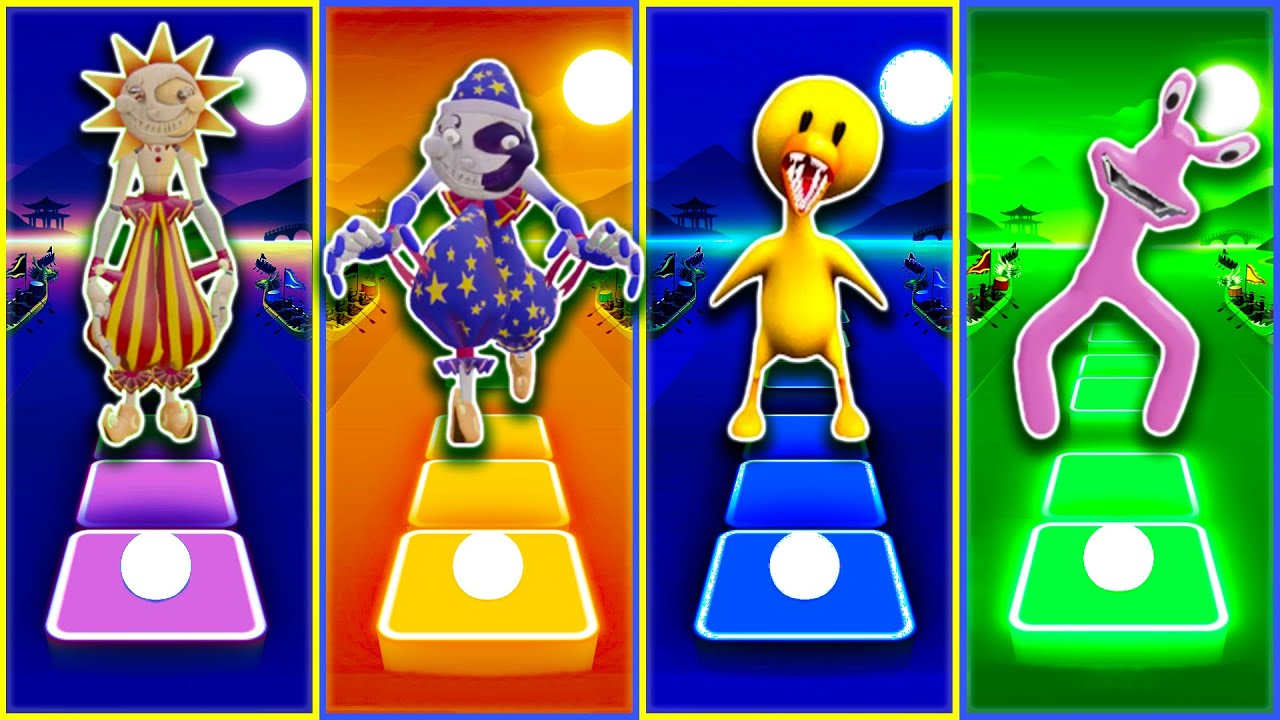 FNAF Vs Rainbow Friends | Sundrop - Moondrop - Yellow - Pink | Tiles ...