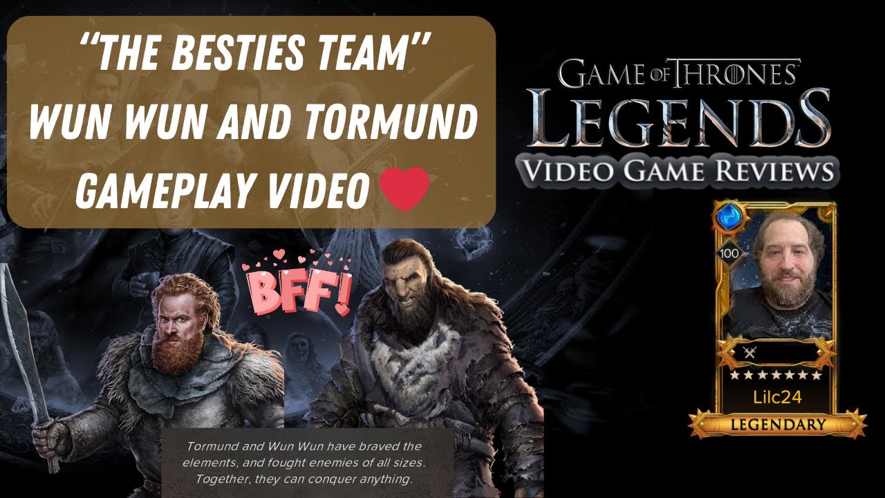 “The Bestie Team” ️ Wun Wun & Tormund Gameplay | Game of Thrones ...