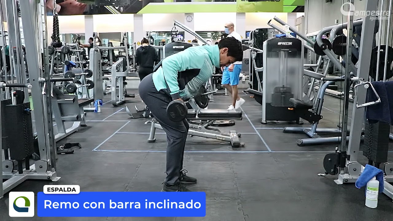 Remo con barra inclinado. - YouTube