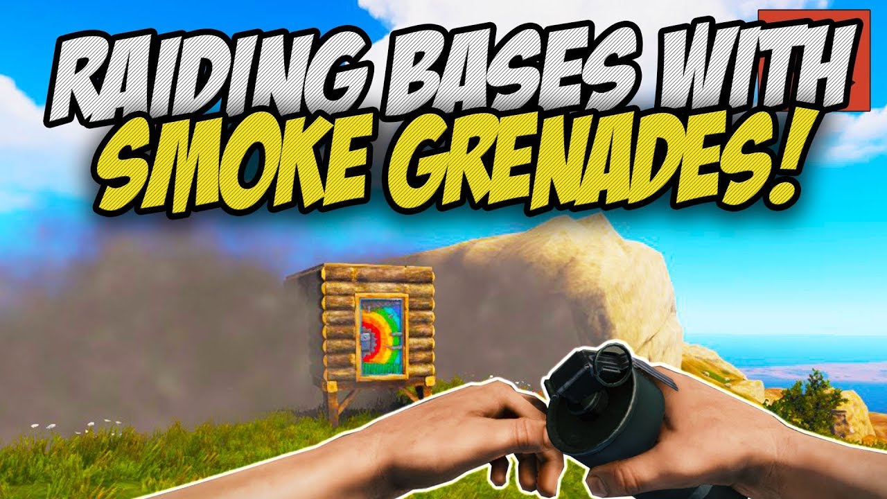 RAIDING Bases with SMOKE GRENADES! - Rust Solo Survival Gameplay - YouTube