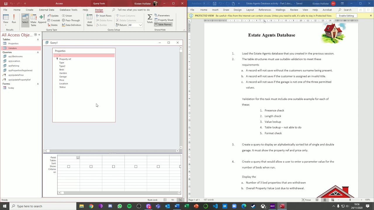 Estate Agent Database - Activity 2 - YouTube