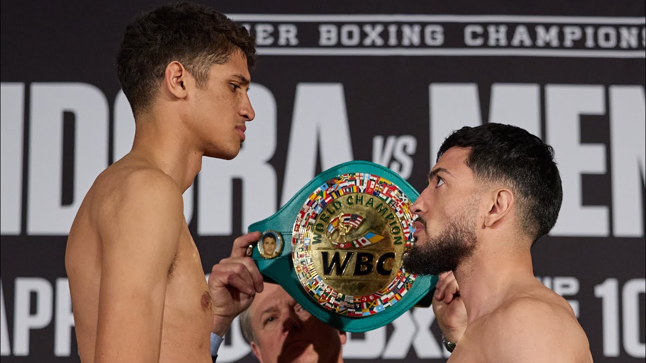 MASSIVE GIANT SEBASTIAN FUNDORA TOWERS OVER BRIAN MENDOZA WEIGH IN ...