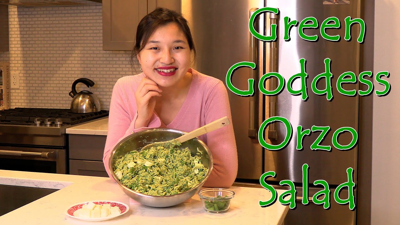 Green Goddess Orzo Salad | Spring Pasta Salad Recipe - YouTube