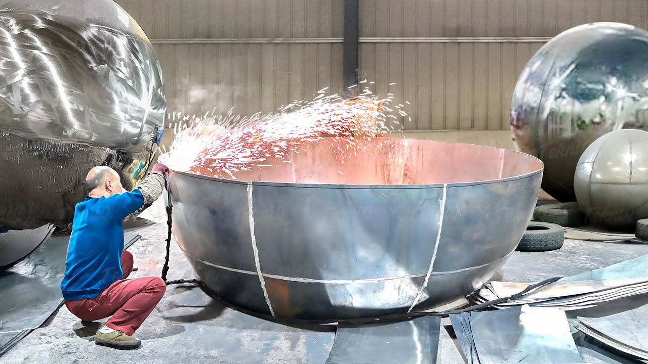 How They Build Perfectly Shaped Steel Spheres by Hand - YouTube