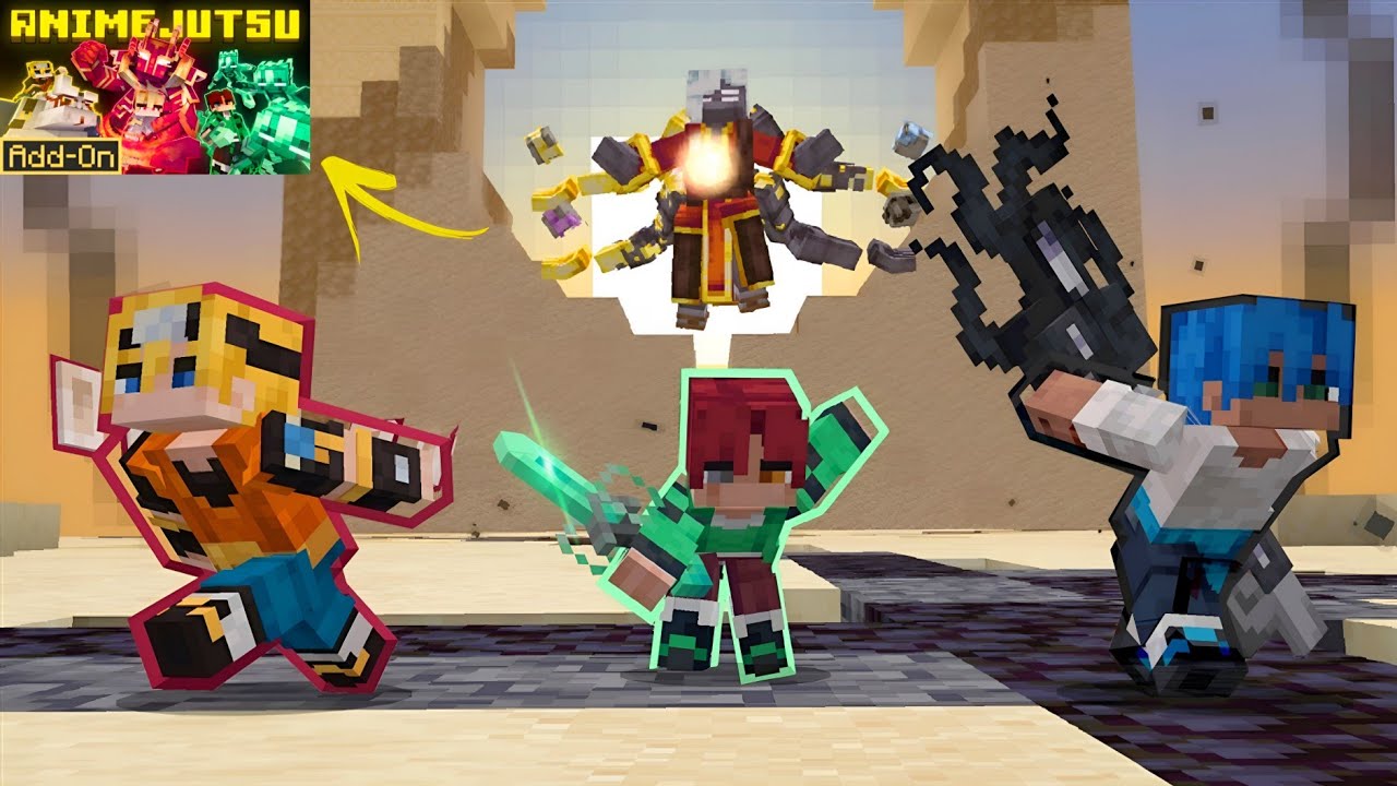 Anime Jutsu Add-on MinecraftPE Review #minecraft #minecraftbe - YouTube