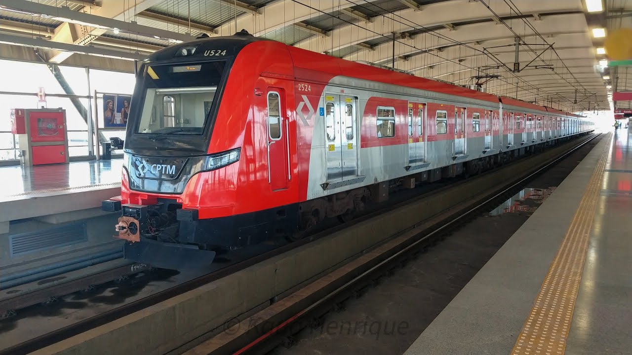 CPTM | Série 2500 {U524} Partindo de aeroporto-GRU - YouTube
