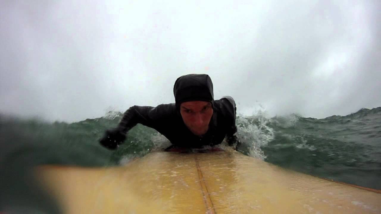 Longboard surf med gopro på Hellestø - YouTube