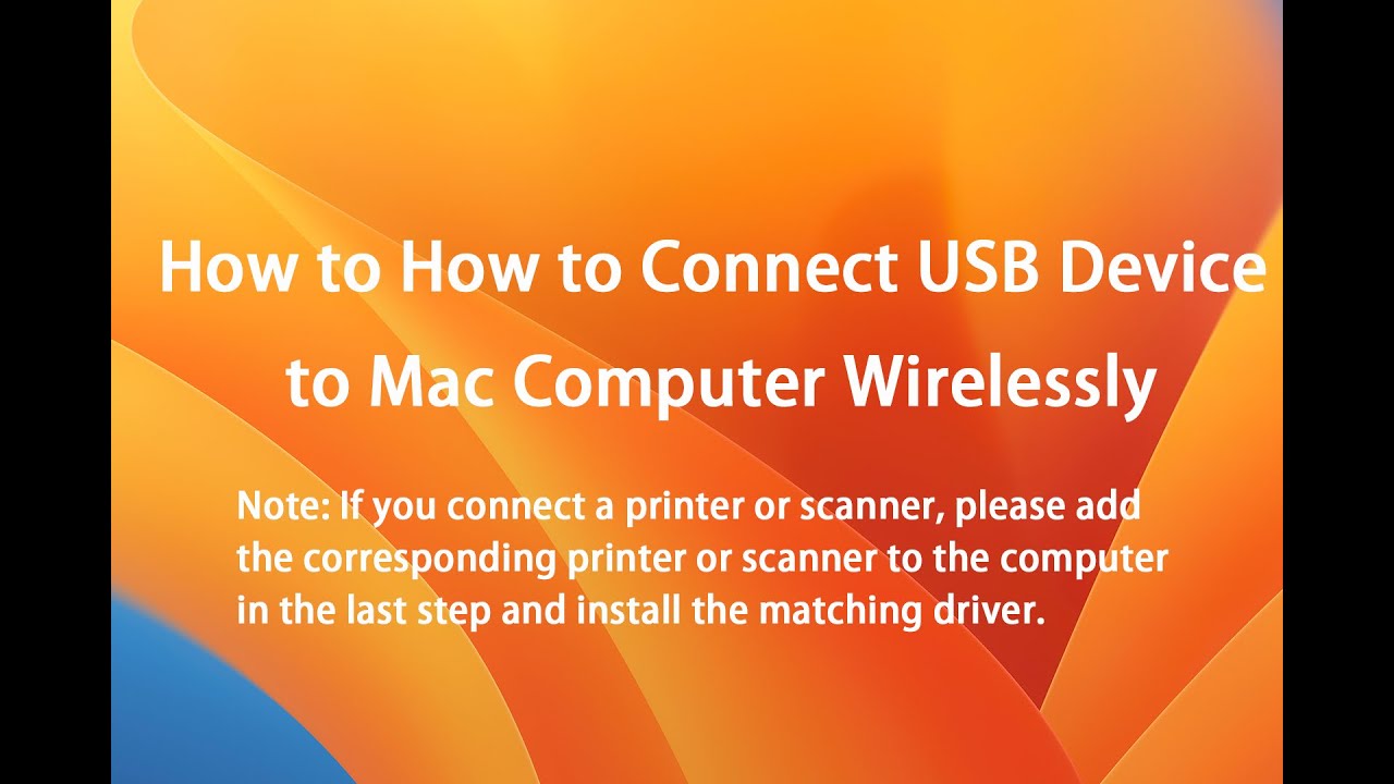 (On Mac) LK100EW/LK300EW User Guide: How to Connect the USB Device to ...