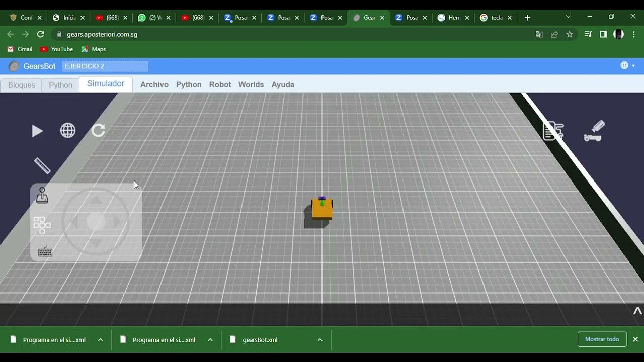 PRACTICAS ROBOTS CON GearsBot - YouTube