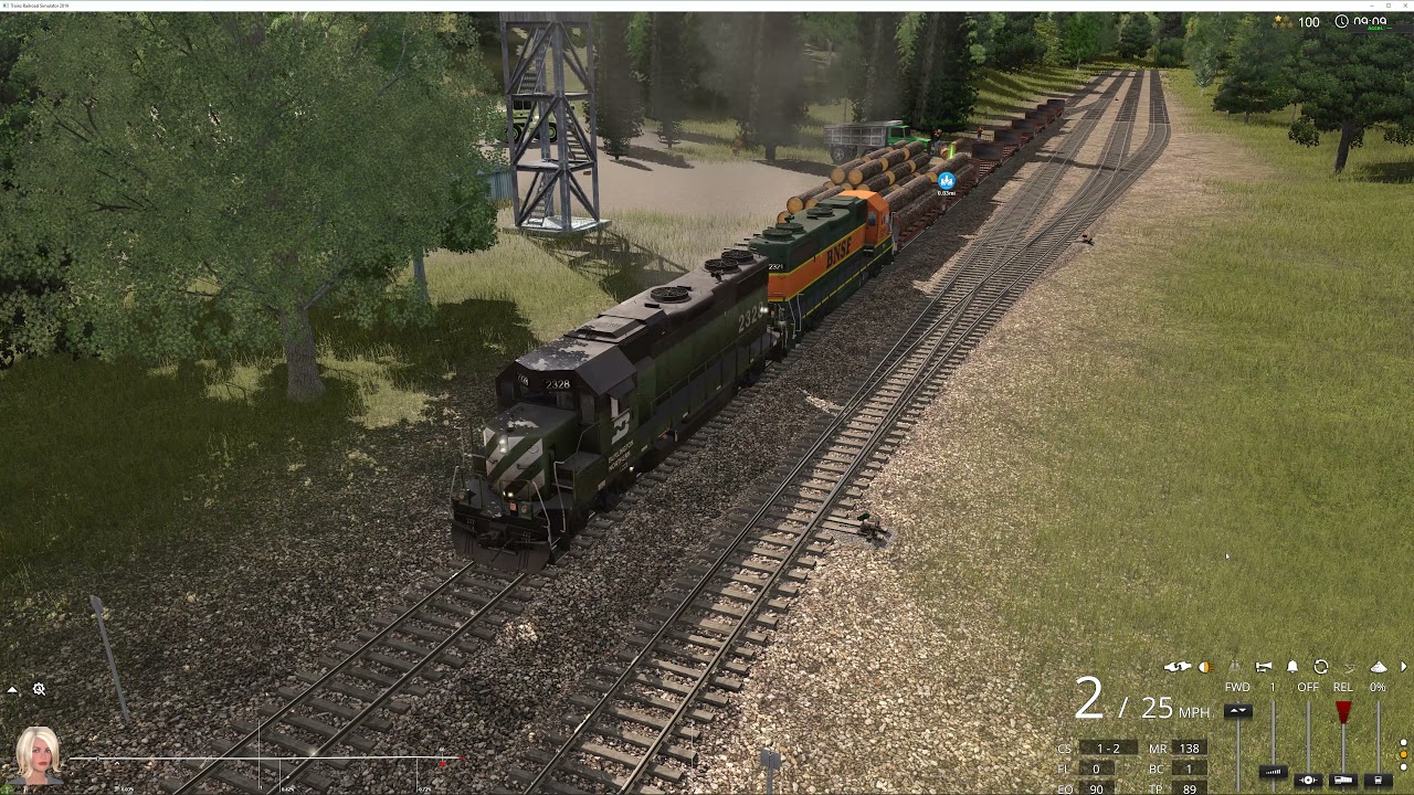 Trainz TRS19 - EMD GP38-2 - Log Runner - 4K UHD - YouTube