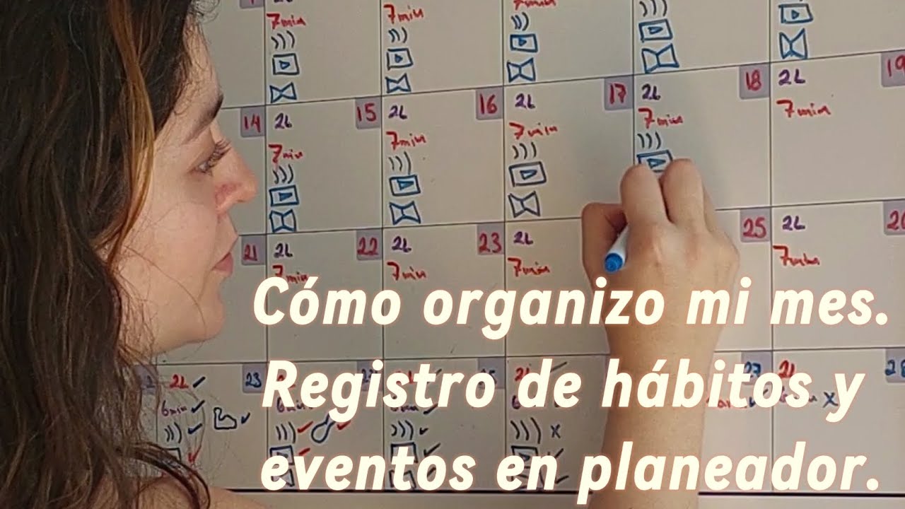 Cómo organizo mi mes. Registro de hábitos y eventos en planeador. - YouTube
