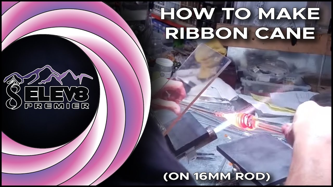 Learn how to make ribbon cane with 2 colors - YouTube