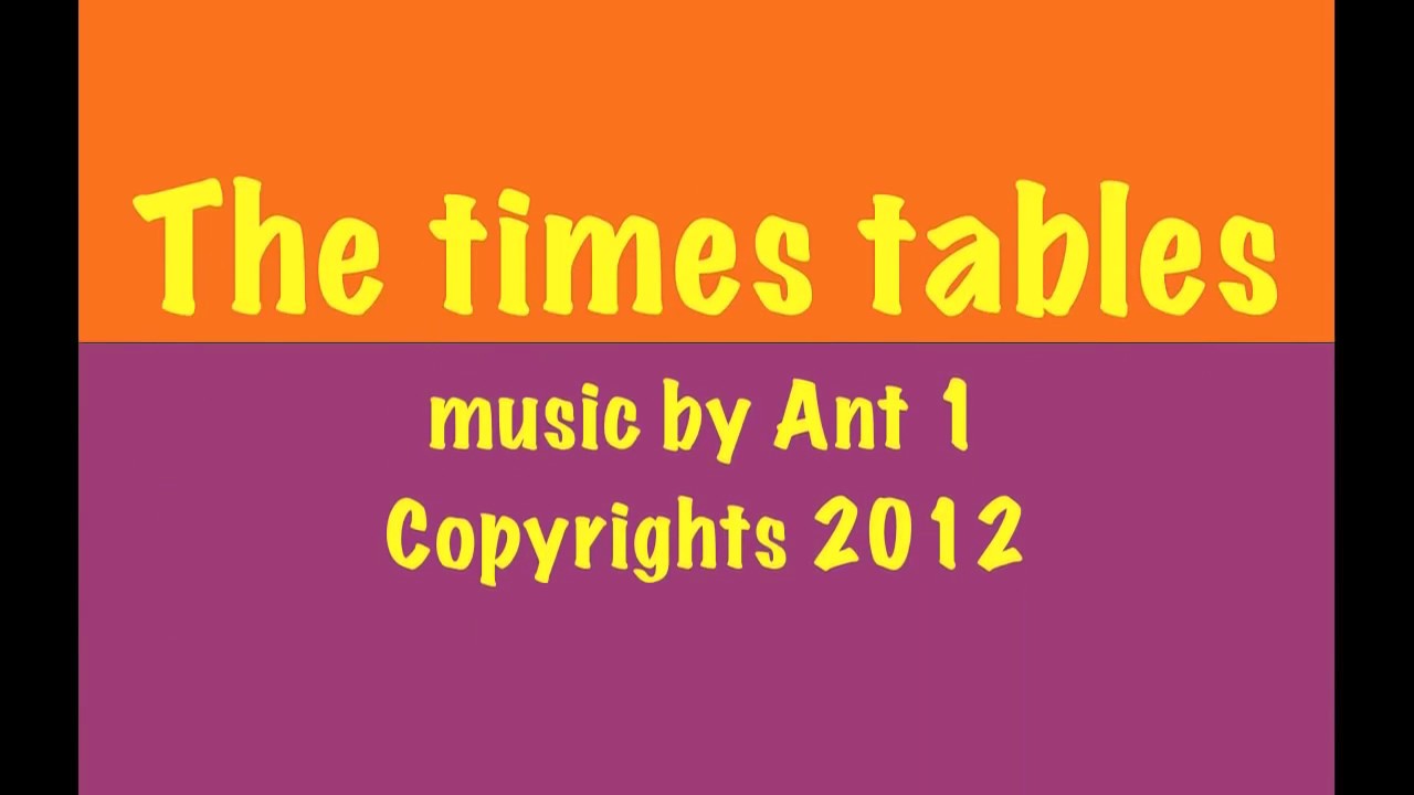 Times Table Song 1-12 - YouTube