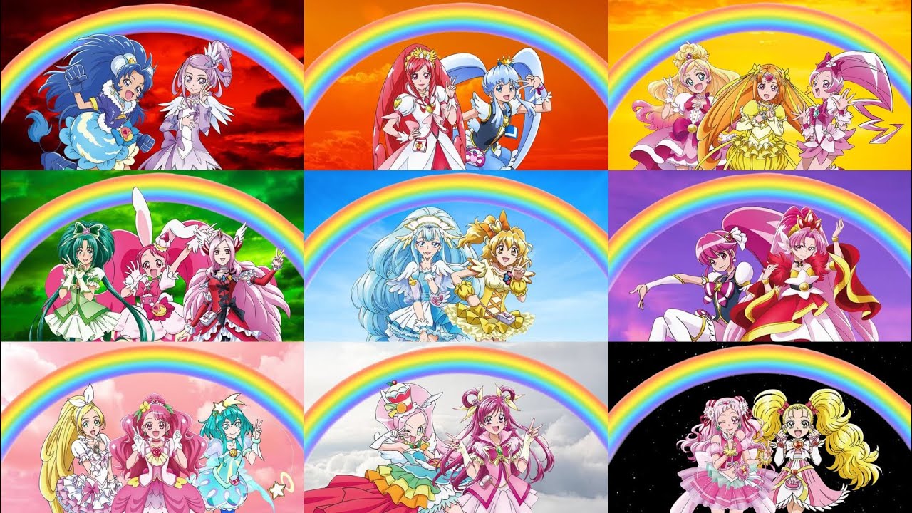 Precure Mashup Team 🌈 All Original Protagonists Group Transformation ...