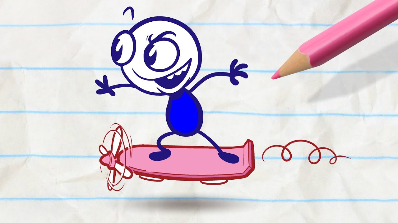 Pencilmate's FLYING Adventures! | Pencilmation | Animated Cartoons ...