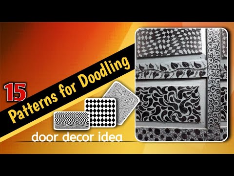 Simple Zentangle art on door |zentangle art patterns | patterns for ...