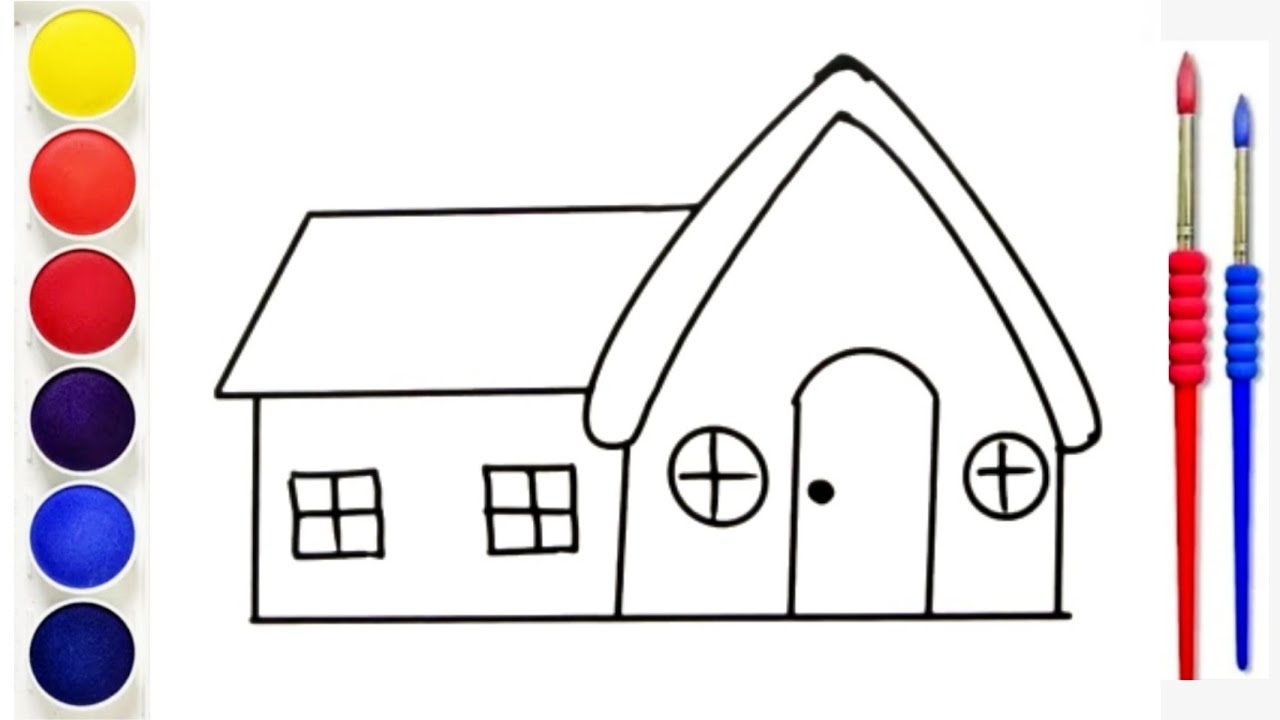 Bolalar uchun uy rasmlari/ Балаларға арналған үй суреті/House Drawing ...