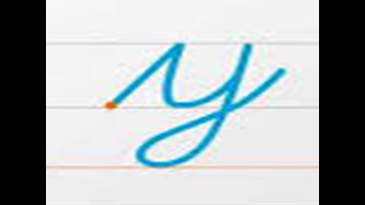 How to write small cursive letter y - YouTube