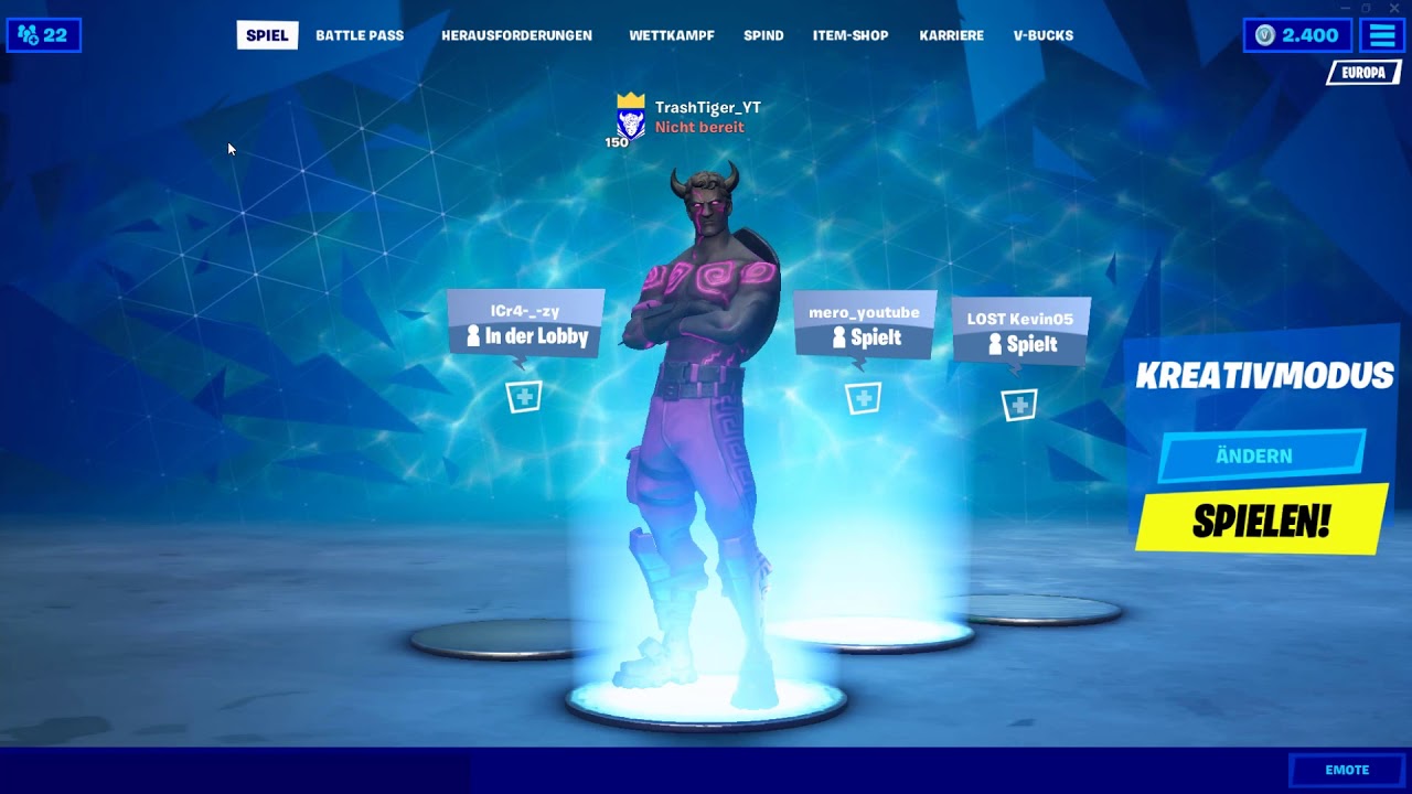FORTNITE 1200 VBUCKS GEWINNSPIEL BEI 1100 ABOS ! - YouTube