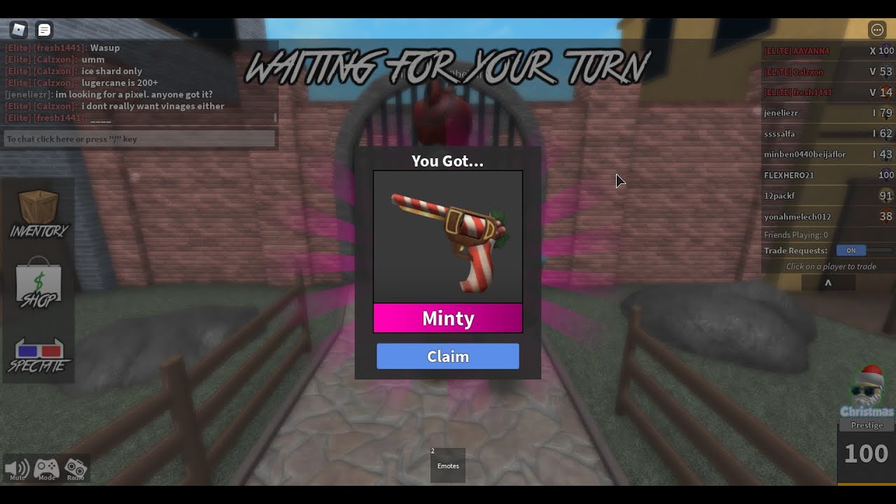 Trading Battle Axe 2 for Minty in MM2. - YouTube