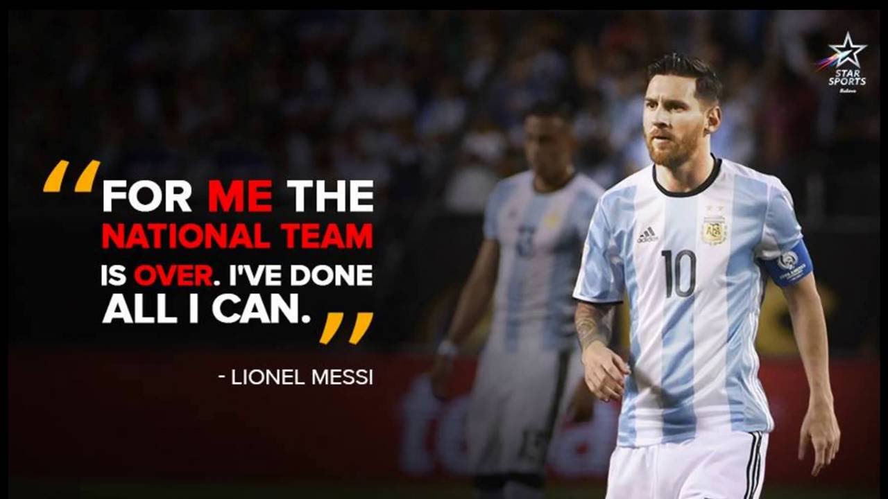 Lionel Messi Announces Retirement from International Football - YouTube