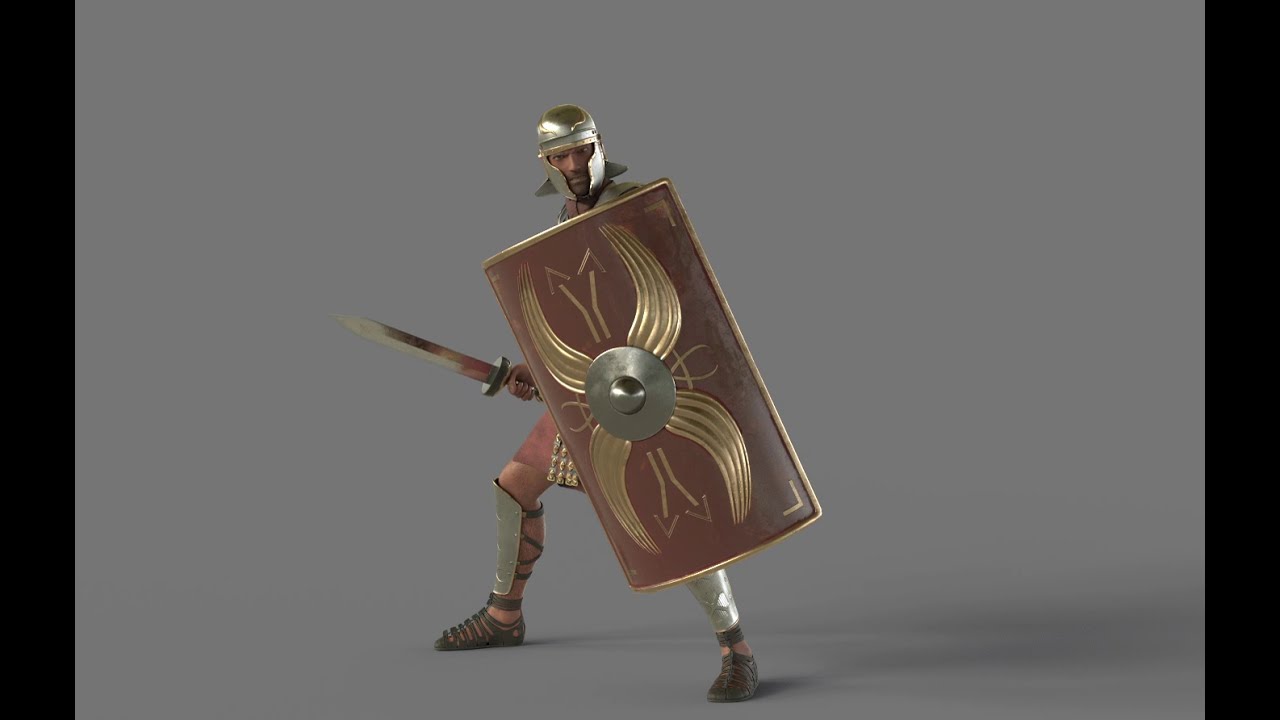 Roman Soldier CGI animation (Approaching Fight) - YouTube