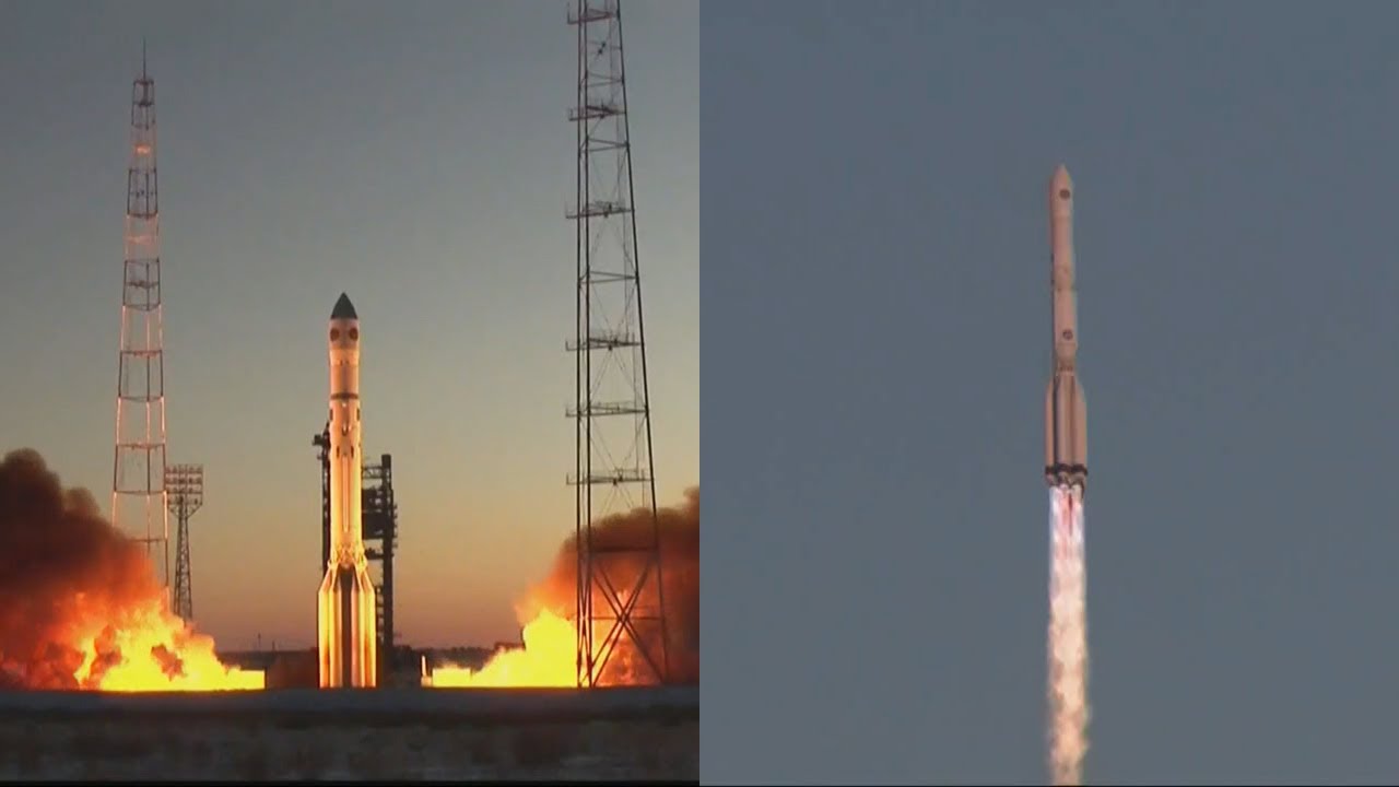 Proton-M launches Elektro-L No.3 - YouTube