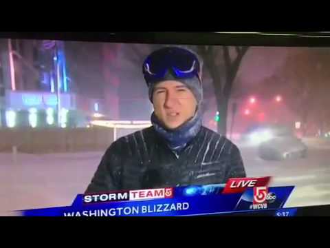 Beau Berman report from D.C. Blizzard for WCVB TV - YouTube