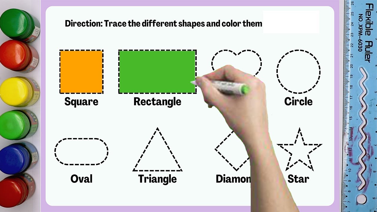 Learn different Shapes and its name with different colors | Triangle ...