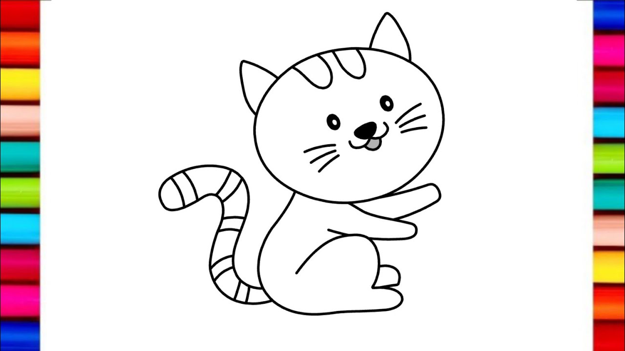 Cats Painting, Drawing and Coloring for Kids & Toddlers | Painting ...