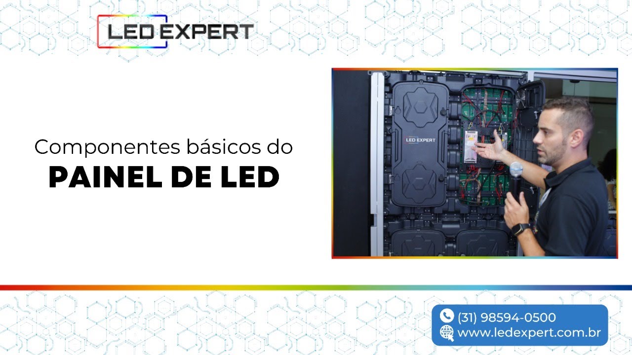 Conheça os componentes básicos de um painel de LED - YouTube